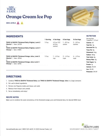 Orange Dream Ice Pop - Lyons Health Labs